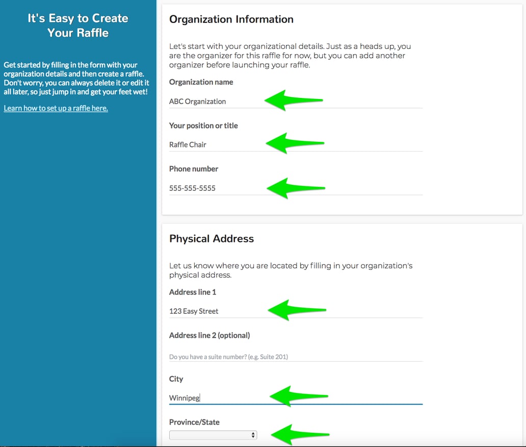 Step 1: Create a Raffle