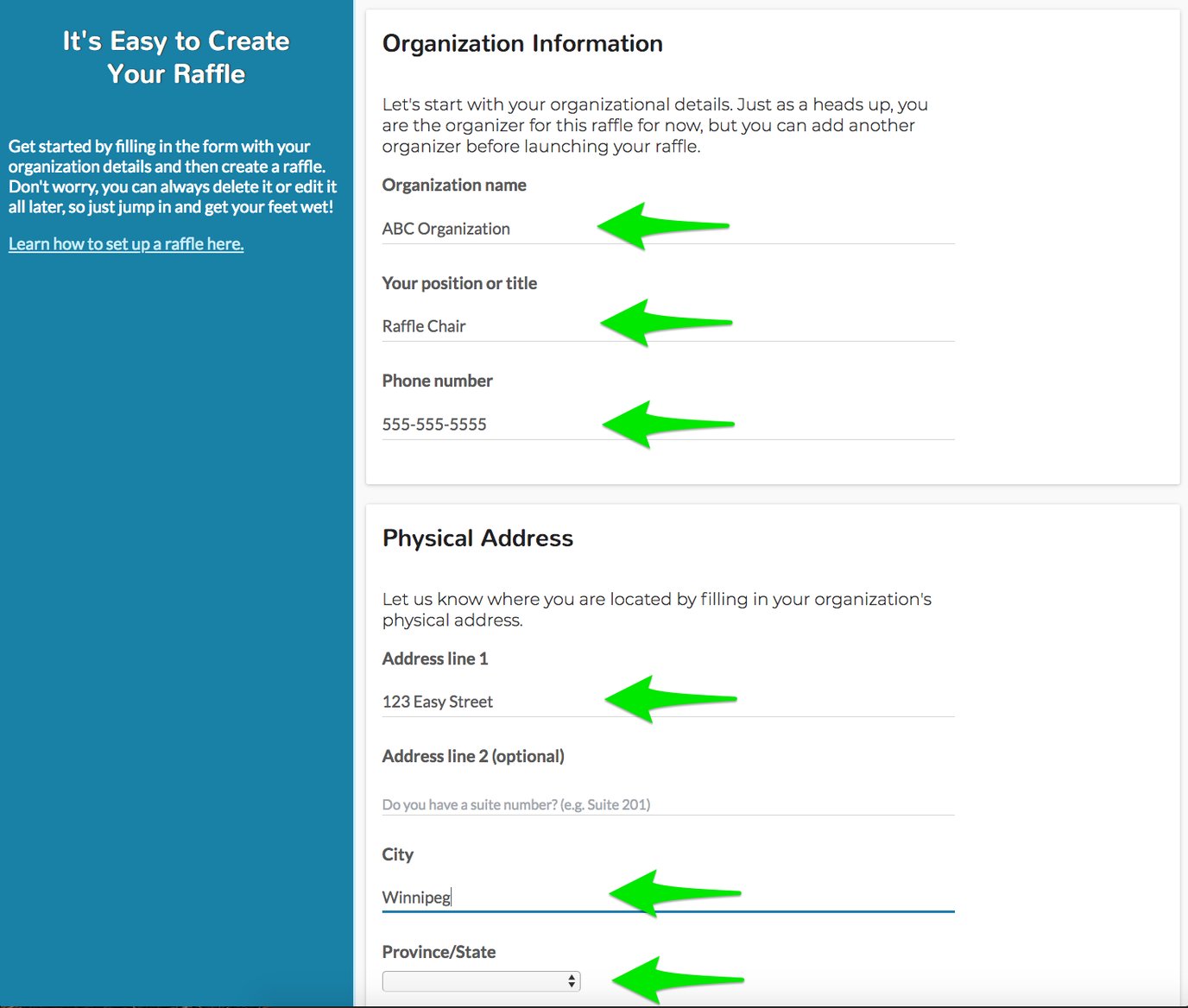 Step 1: Create a Raffle