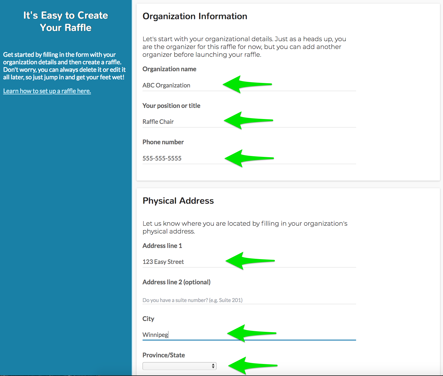 Step 1: Create a Raffle