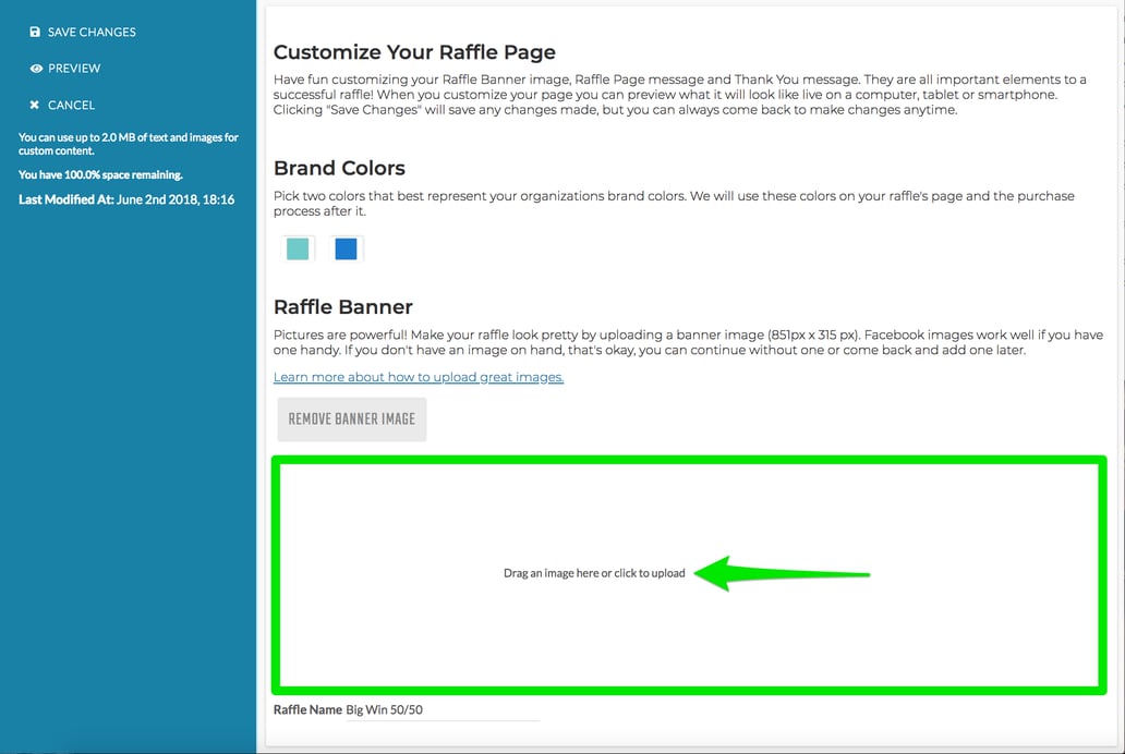 Step 5: Customize the Look of Raffle Page