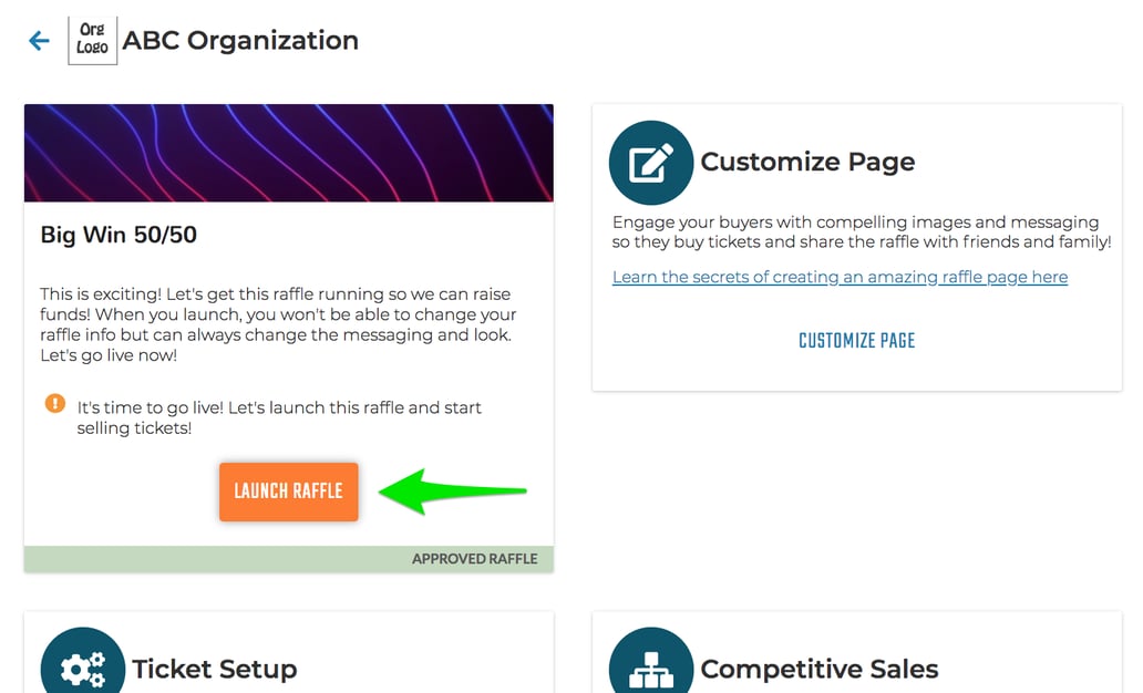 Step 10: Launch Raffle